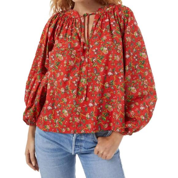 RHODE | Tops | New Rhode Rafael Top In Red Morlaix | Poshmark